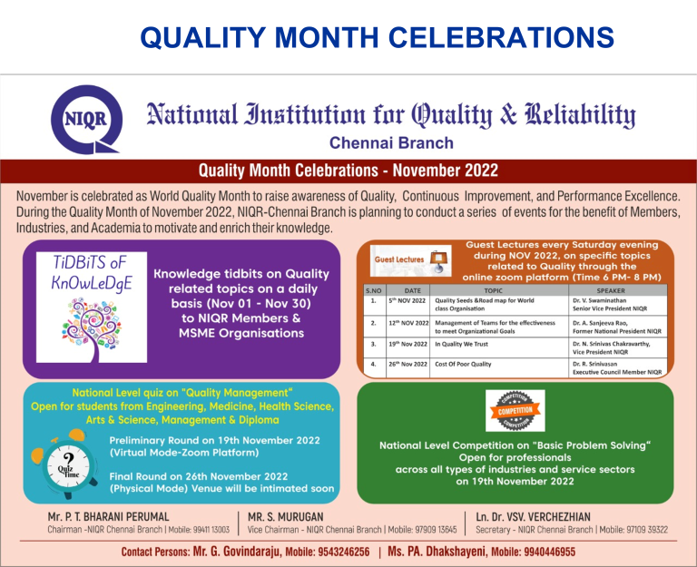 Inauguration of NIQR Student Chapter in Vishwakarma University,